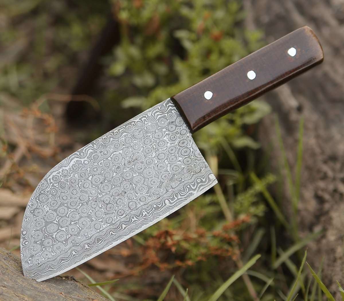 Gladiator Damascus Steel Cleaver with Micarta Handle – GTFOverland